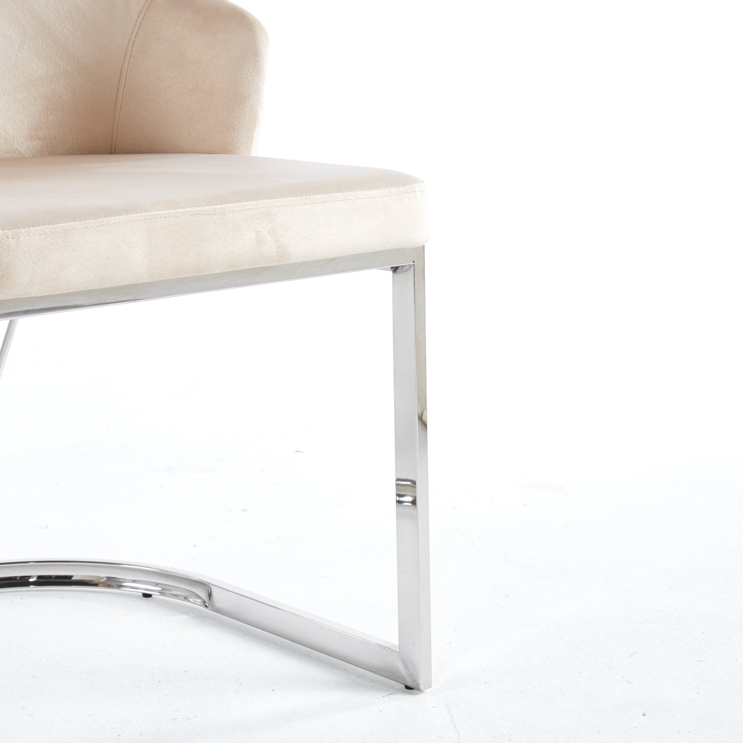 Lanvin Cream & Silver Velvet Dining Chair – Lush Interiors
