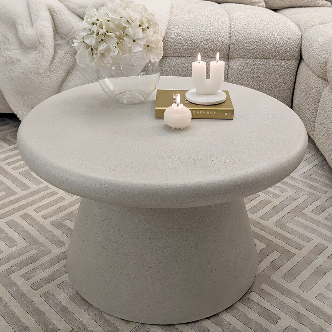 Paloma Concrete Round Coffee Table – Lush Interiors